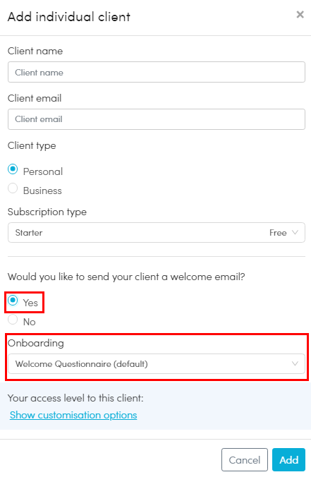How do I set a default client onboarding form? – Wealth Portal