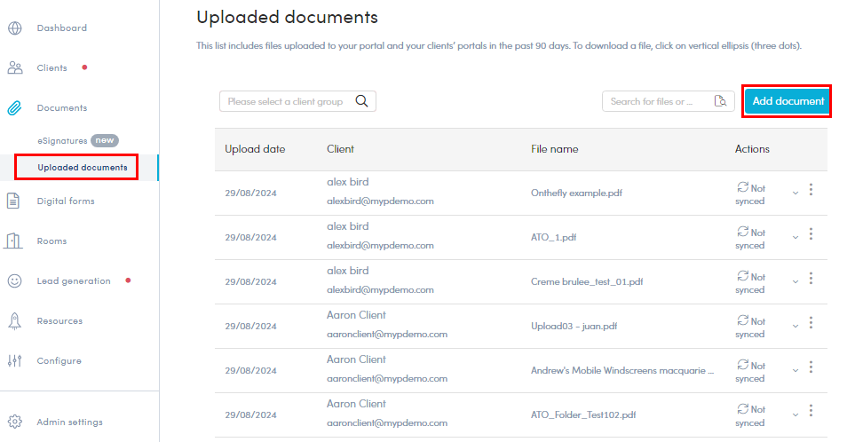 How do I upload a document for a Client or Entity? – Wealth Portal