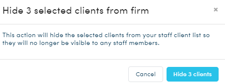 How do I hide a client from my Client list ? – Wealth Portal