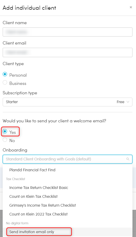 Onboarding your clients: Onboarding using an invitation email only ...