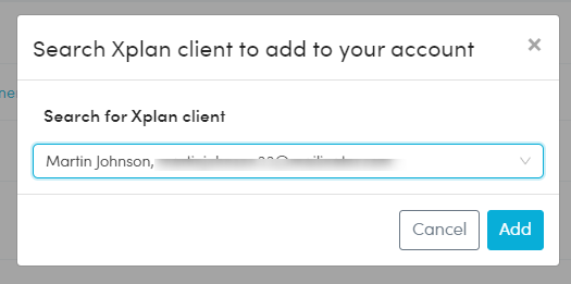 How do I add a client group with a shared email address from Xplan ...