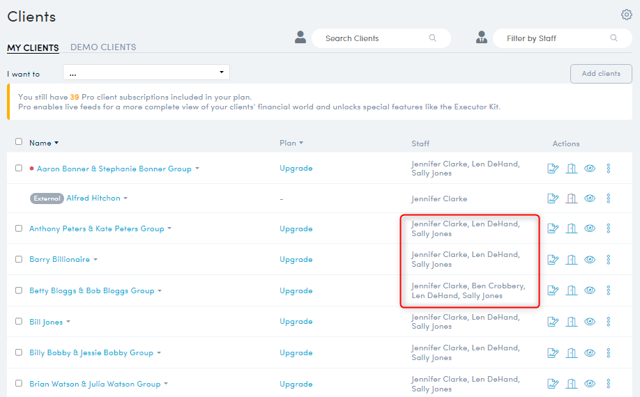 How do I assign staff to clients in bulk? – Wealth Portal