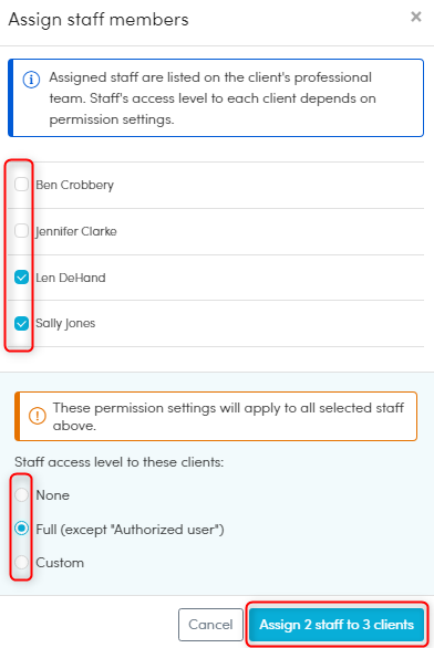 How do I assign staff to clients in bulk? – Wealth Portal